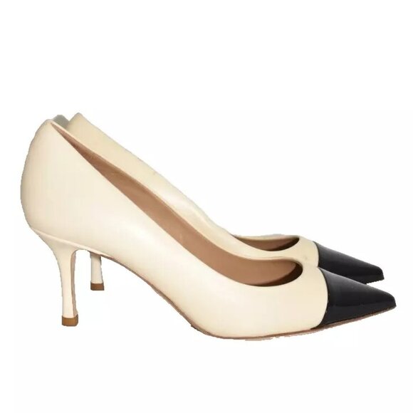 Penelope | Shoes | 40 Penelope 65 Captoe Pumps Cream Black Patent ...
